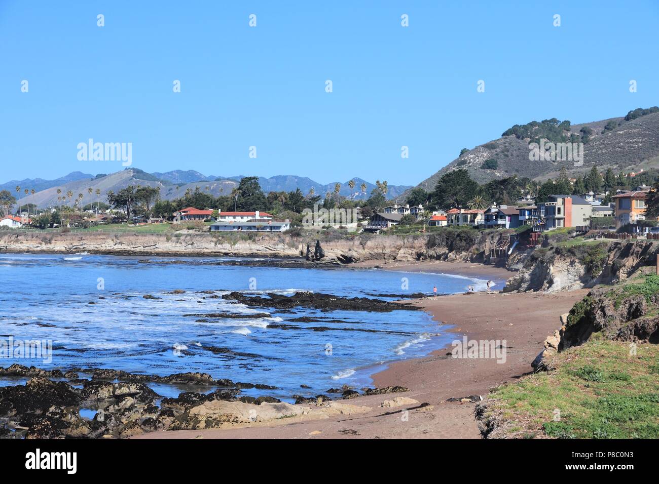 California, USA - Pacific coast view. Shell Beach in Pismo Beach ...