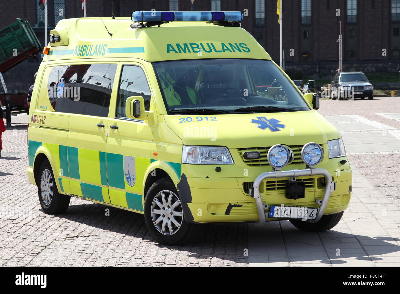STOCKHOLM - MAY 31: VW Transporter ambulance parked on May 31, 2010 in ...