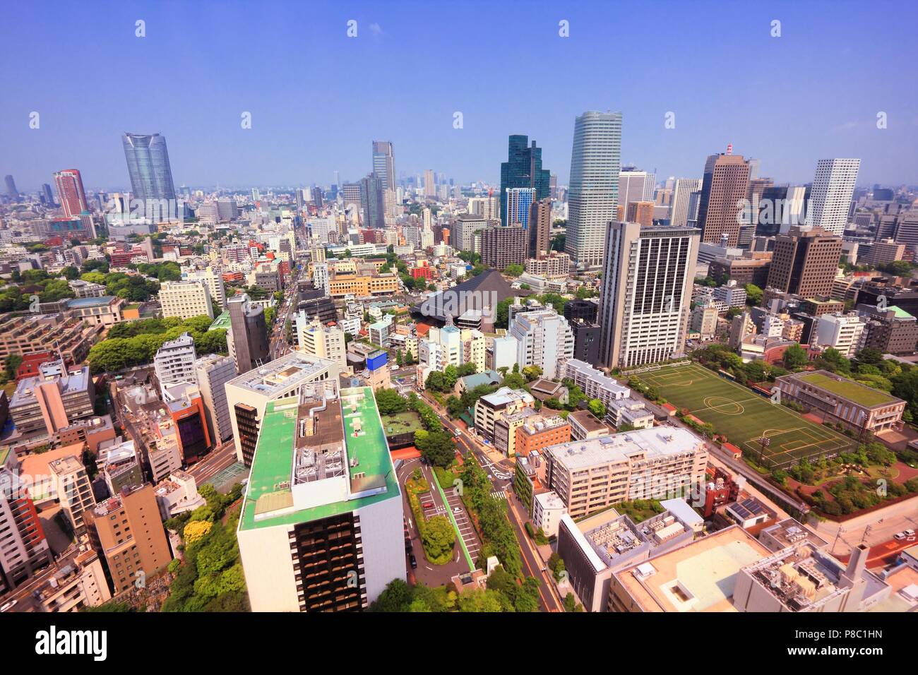 Tokyo city skyline, Japan - aerial view of Minato Ward Stock Photo - Alamy