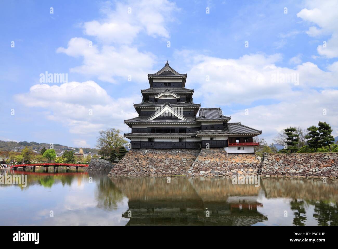 Matsumoto Castle - landmark listed as National Treasure of Japan Stock Photo - Alamy