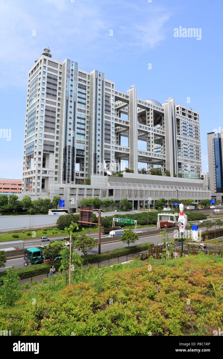 TOKYO, JAPAN - MAY 11, 2012: Fuji TV building in Tokyo. Fuji TV Studios ...