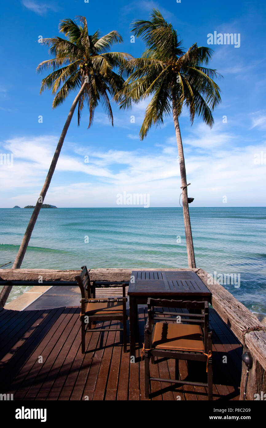 Terrace with beautiful sea view Stock Photo - Alamy