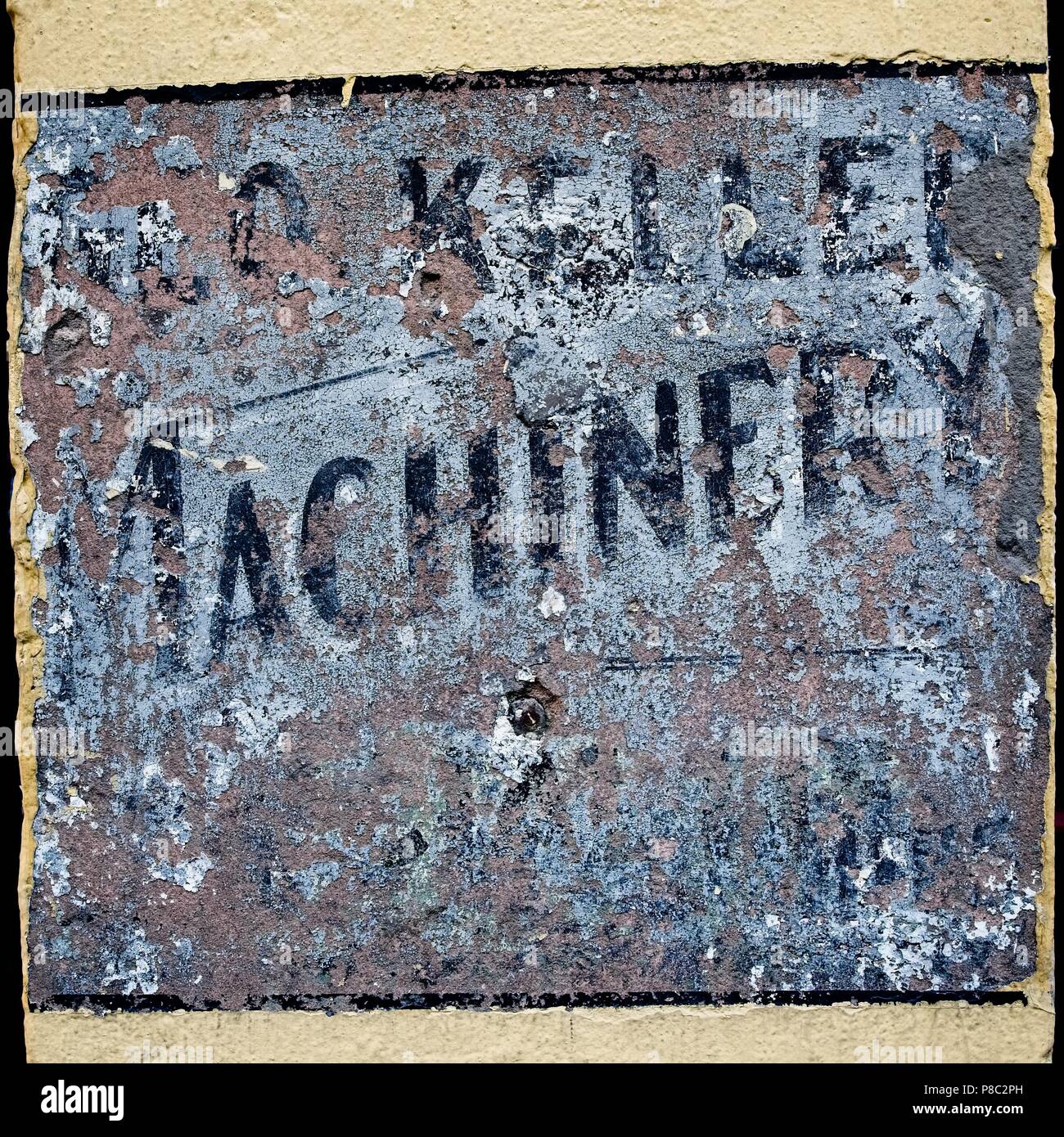Old signs mural hi-res stock photography and images - Alamy