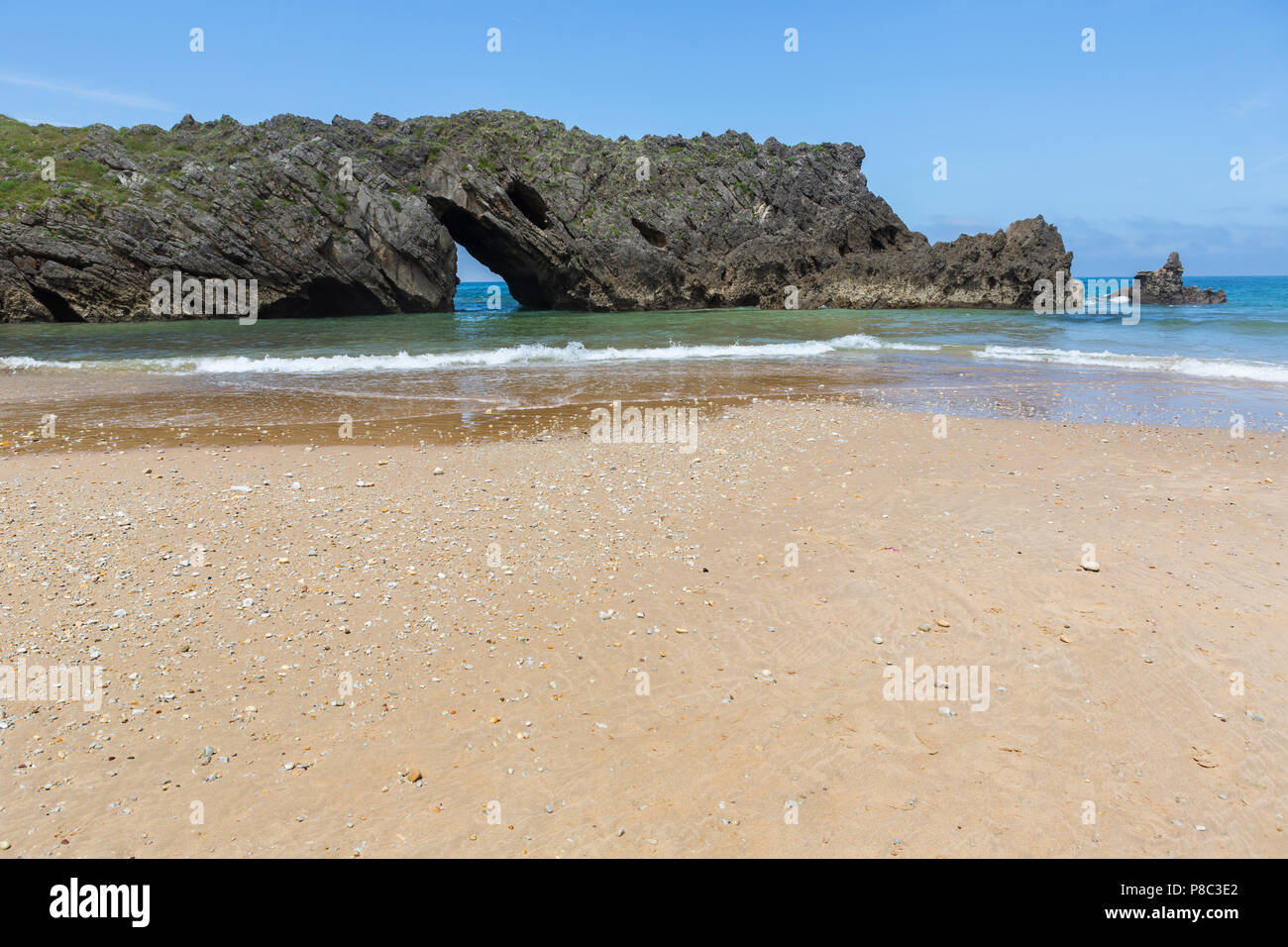 the beach of San Antolin, Llanes, Asturias, Spain Stock Photo - Alamy