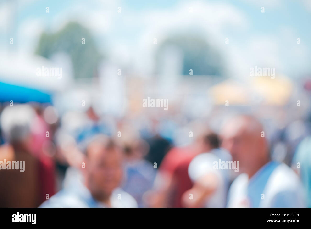 Blurry background for web site design, defocus crowd of people on city ...