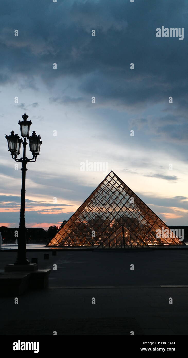 Louvre Museum Pyramid in Paris France Stock Photo - Alamy