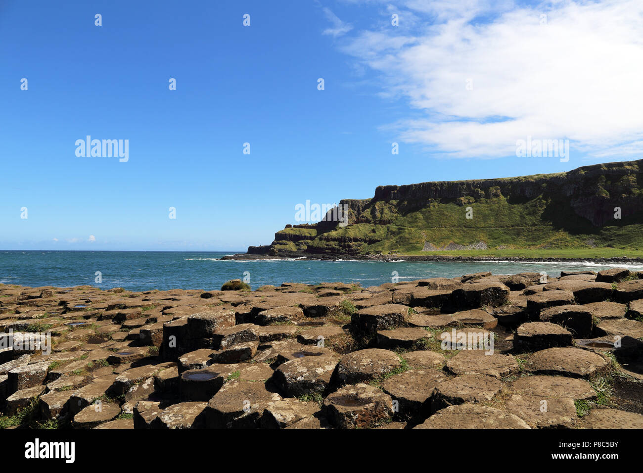The Giant's Causeway is an area of about 40,000 interlocking basalt ...