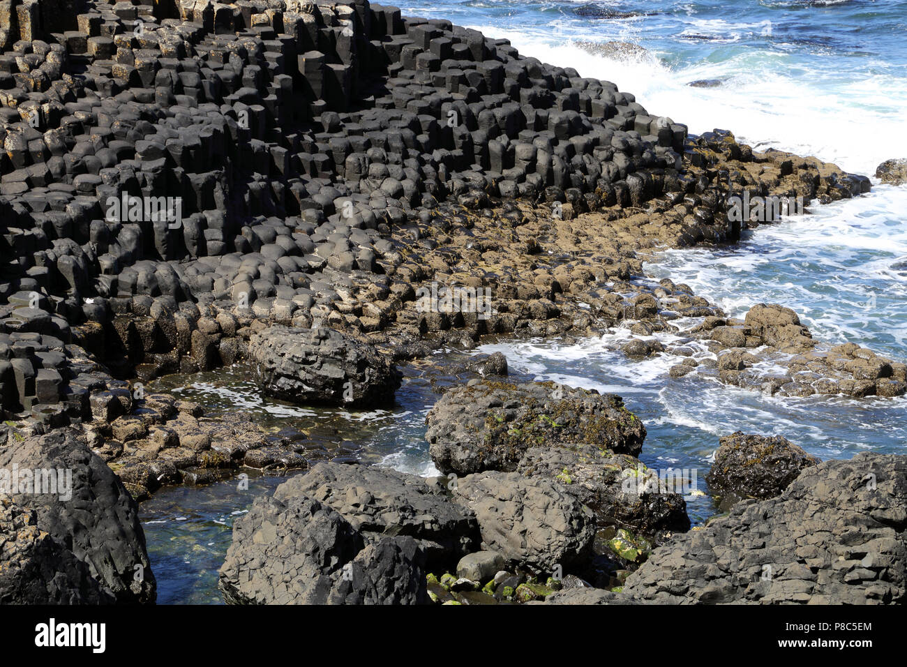 The Giant's Causeway is an area of about 40,000 interlocking basalt ...