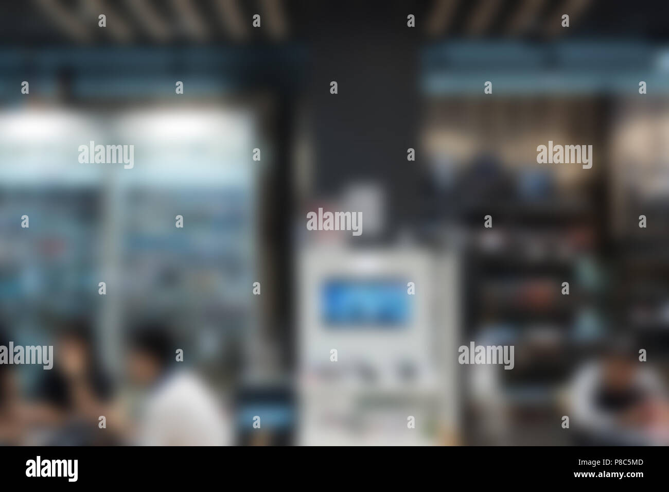 digital DSLR camera store shop. blurry defocused background Stock Photo ...