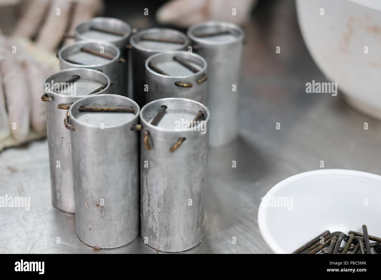 industrial equipment in fermented pork sausage production process Stock ...