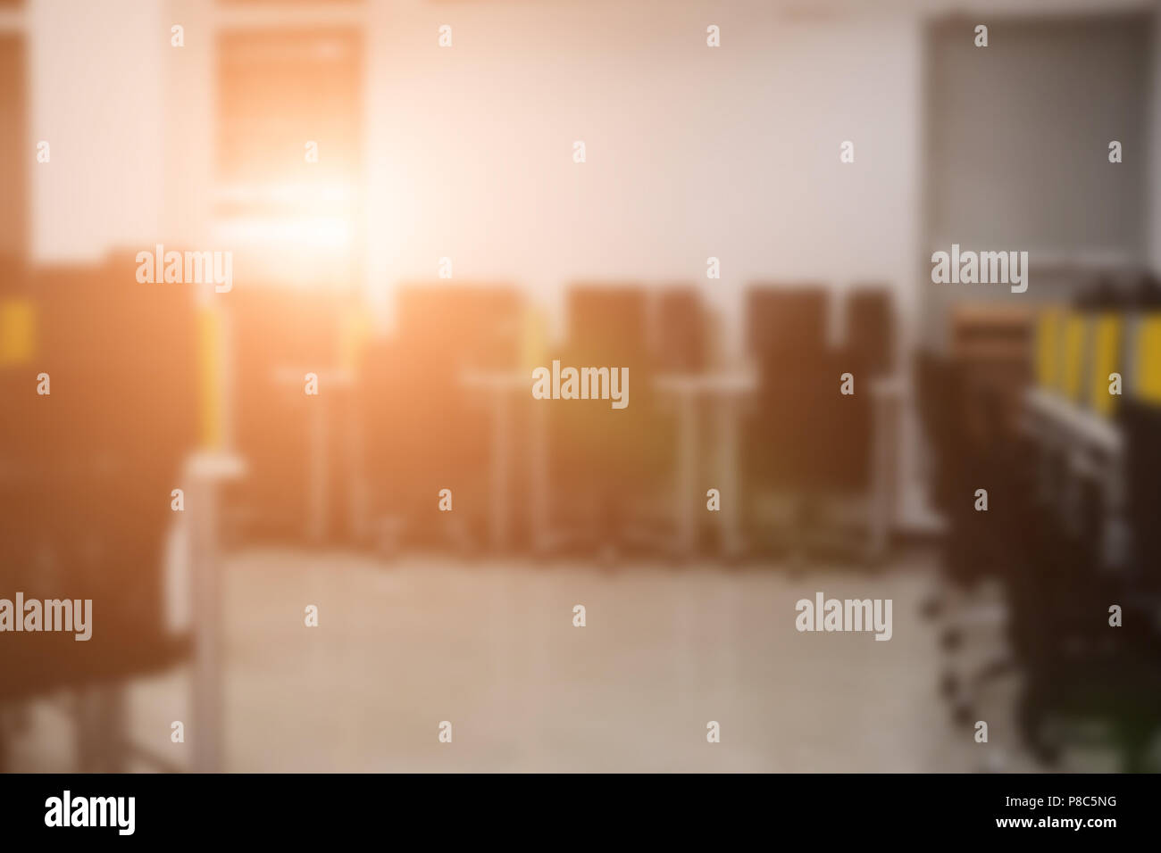 computer training room in university. lab classroom in college Stock ...