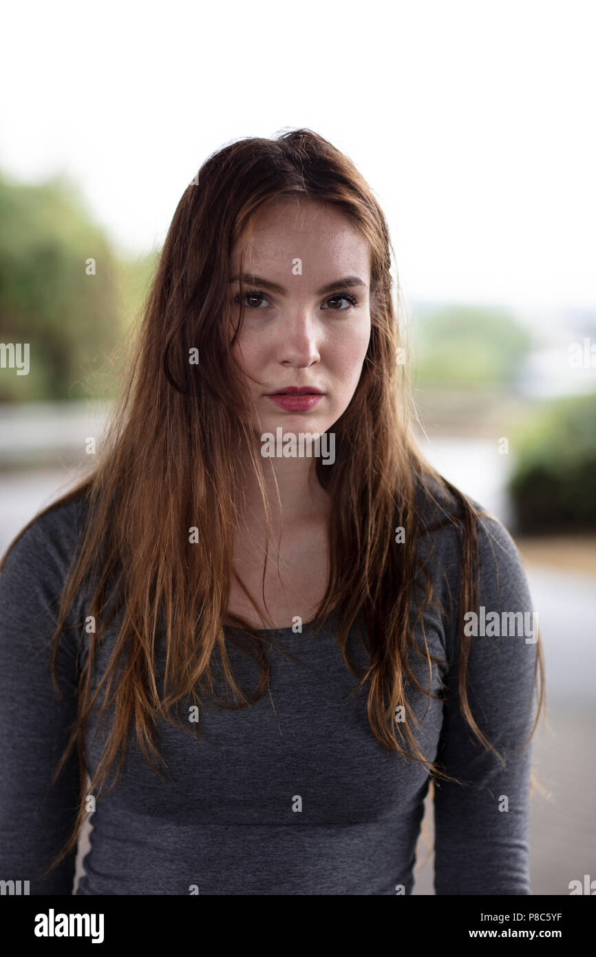 Girl Looking Intensely At The Camera High Resolution Stock Photography ...