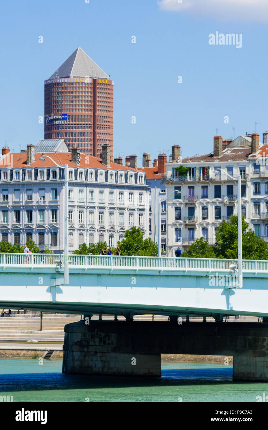 Guillotiere bridge, Lyon, France Stock Photo - Alamy