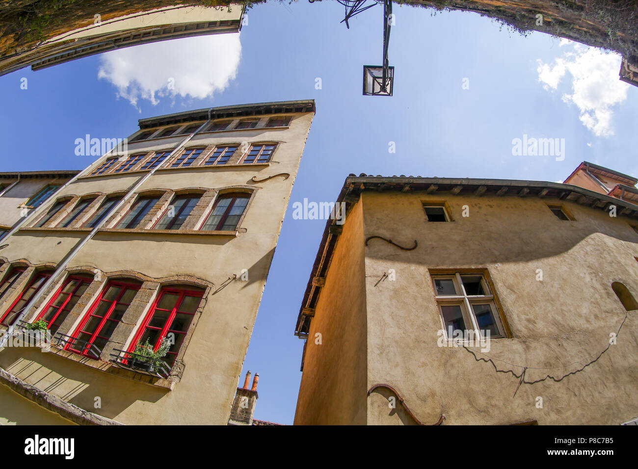 Middle-age buildings, Saint-Jean district, Lyon, France Stock Photo - Alamy