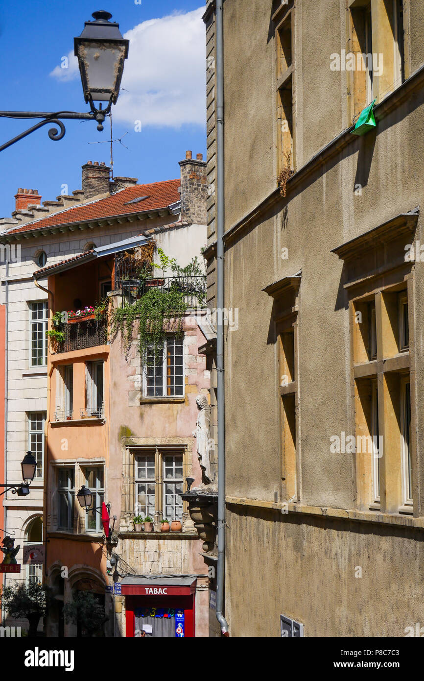 Middle-age buildings, Saint-Jean district, Lyon, France Stock Photo - Alamy