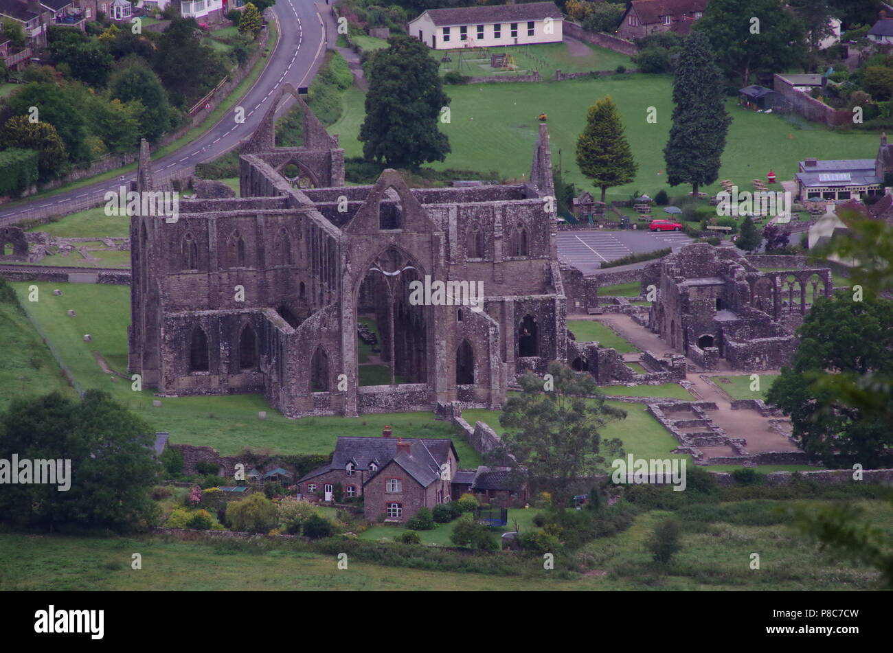View of Tintern Abbey from the Devil's Pulpit. John o' groats ...