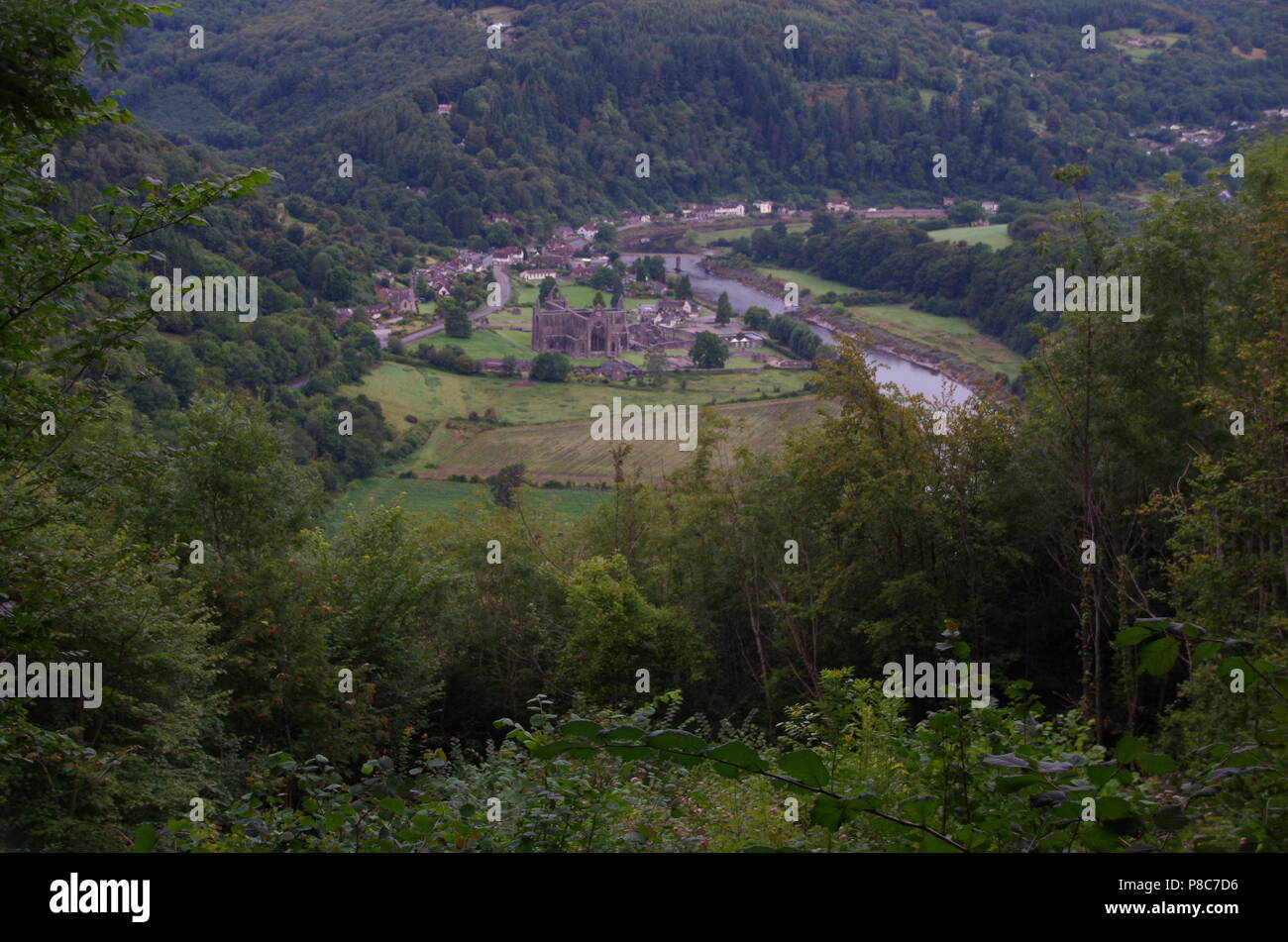 View of Tintern Abbey from the Devil's Pulpit. John o' groats ...