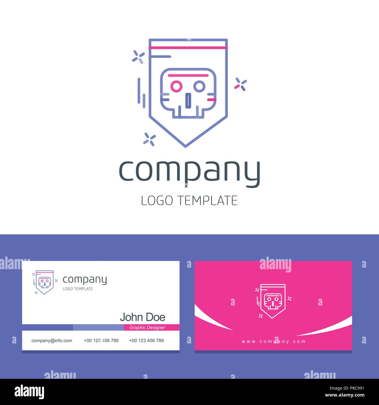 Business card design with cyber security logo design vector - For web ...