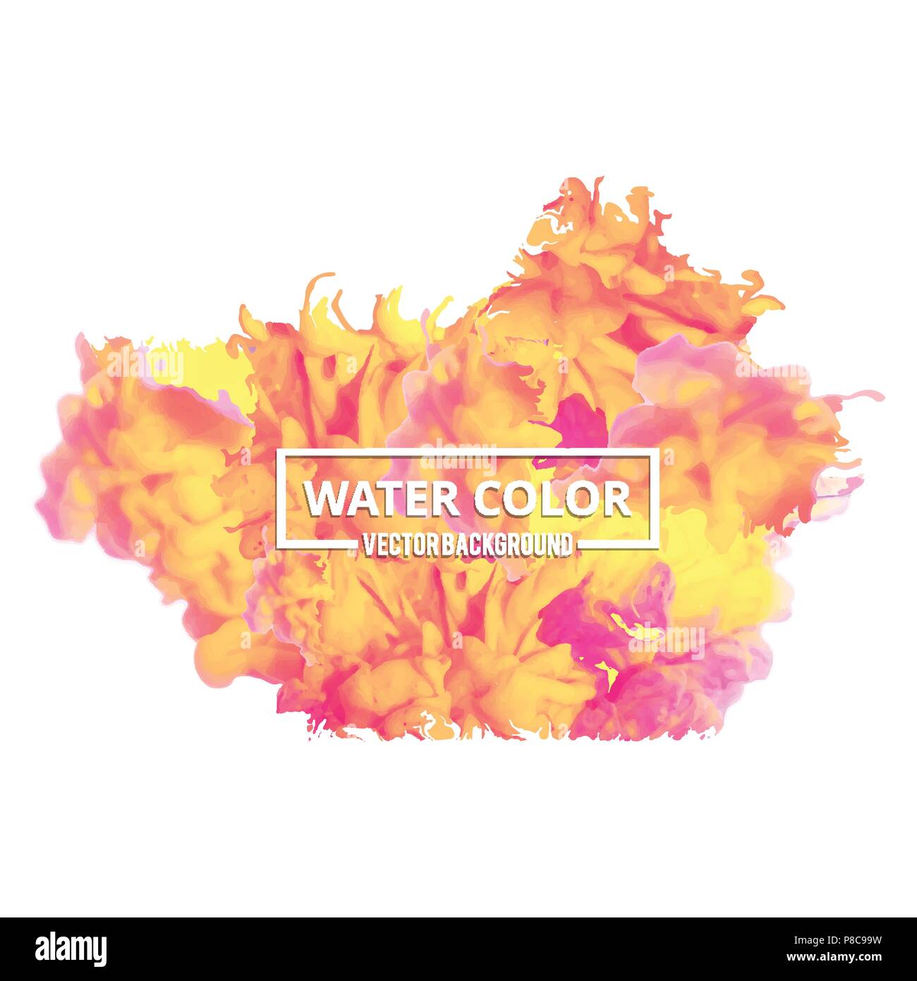 Abstract watercolor splash. Multi-color Watercolor drop on white ...