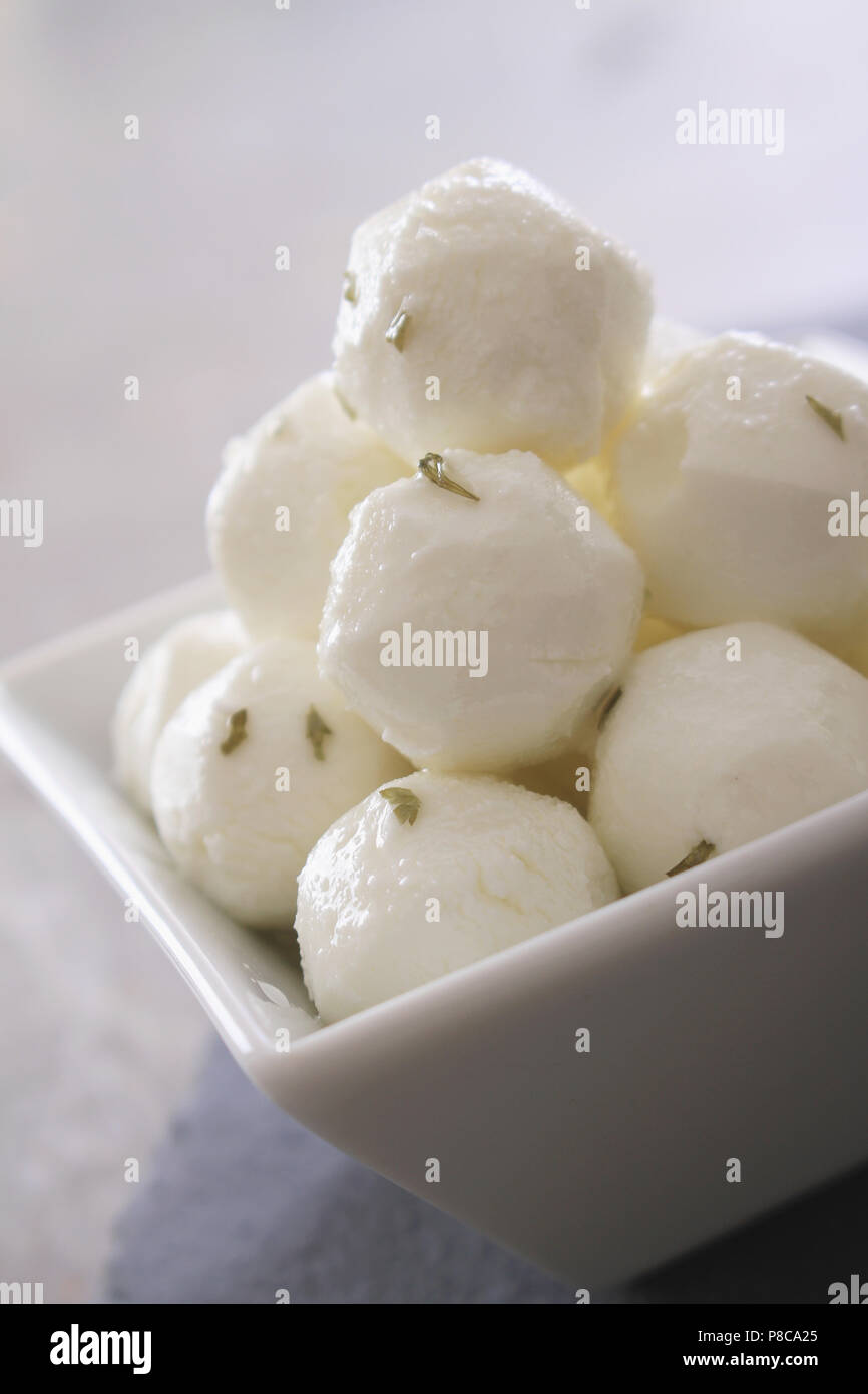 small goats cheese balls Stock Photo - Alamy