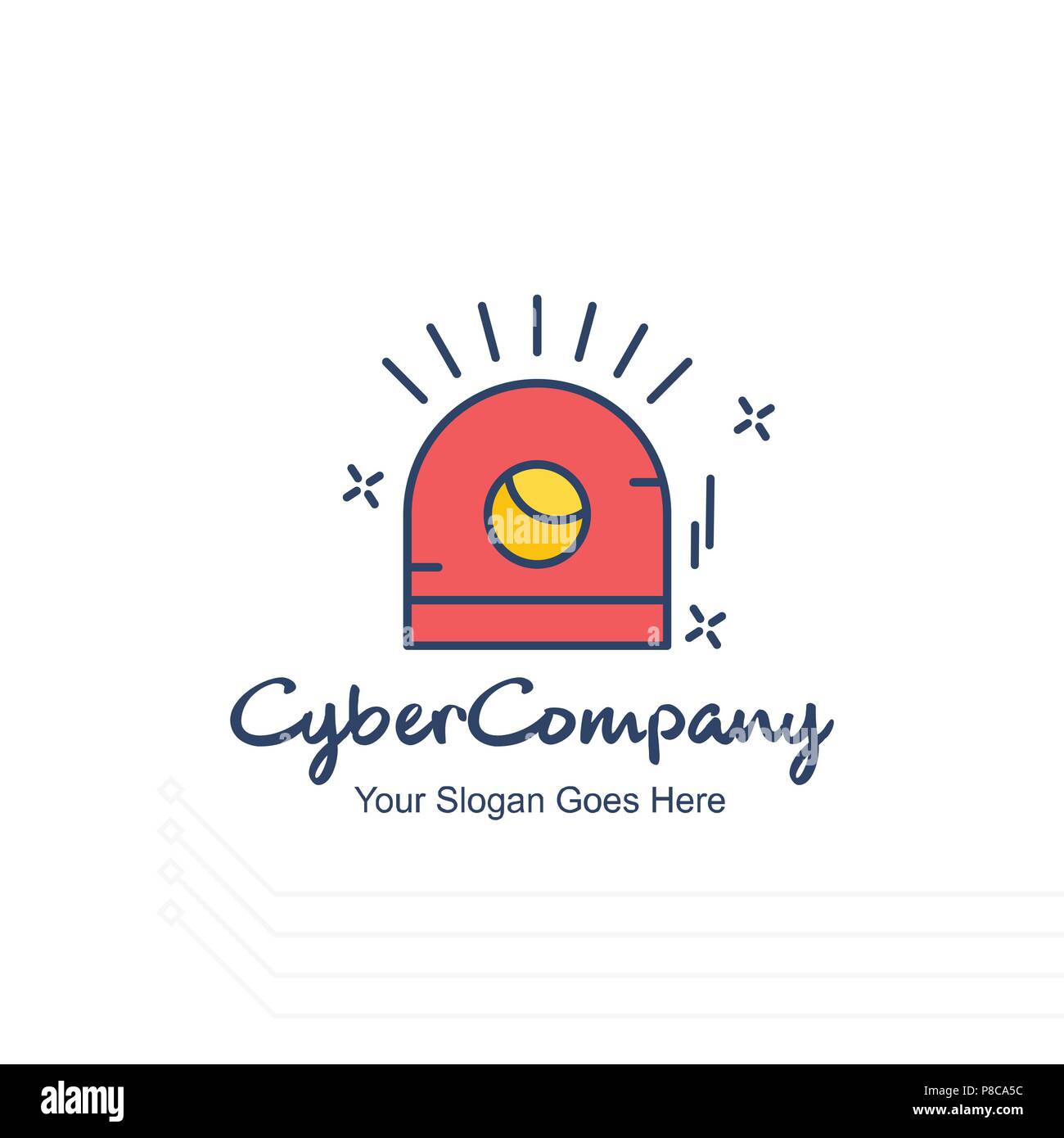 Cyber company logo with white background and typography - For web ...