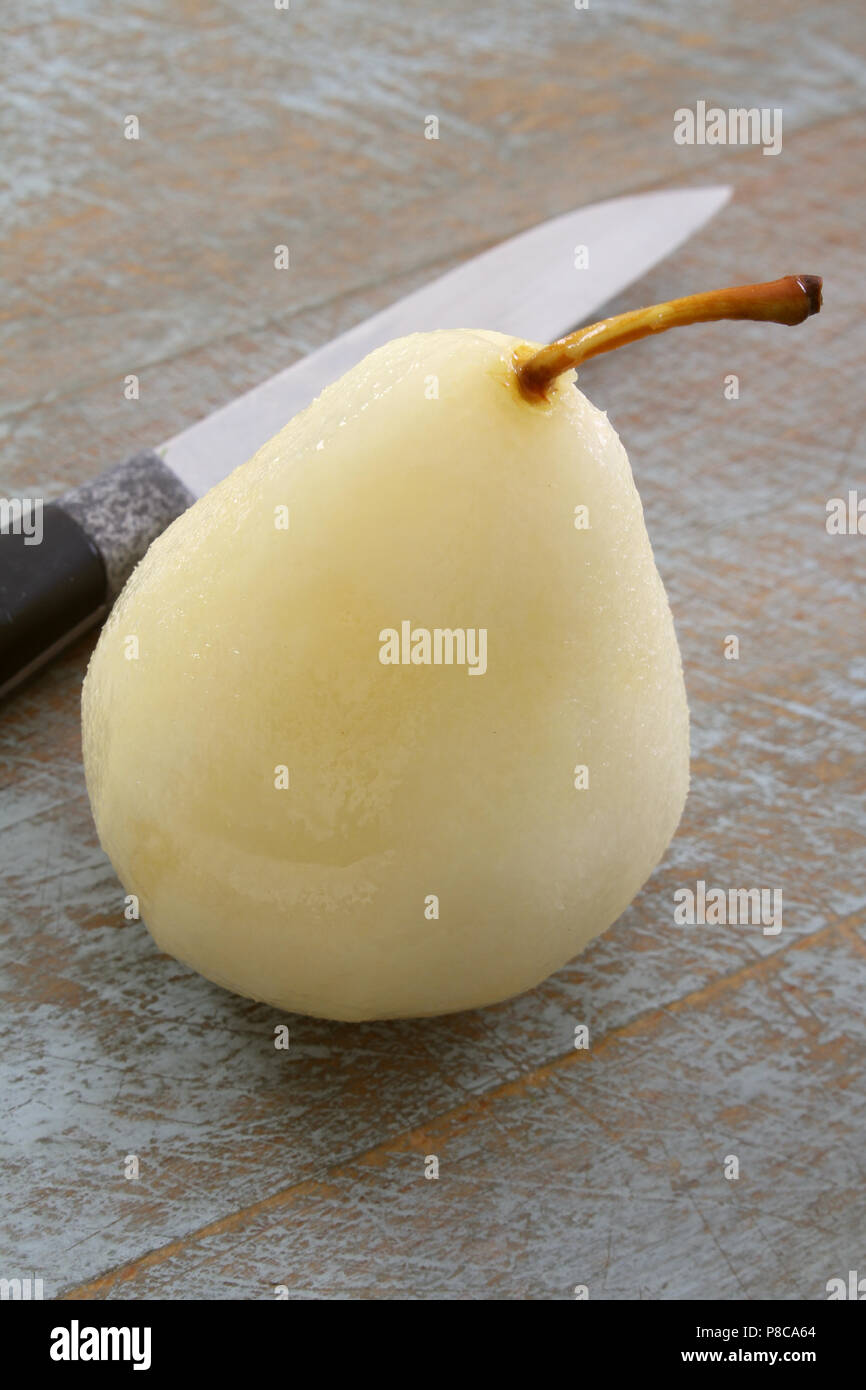 preparing peeled pears Stock Photo - Alamy
