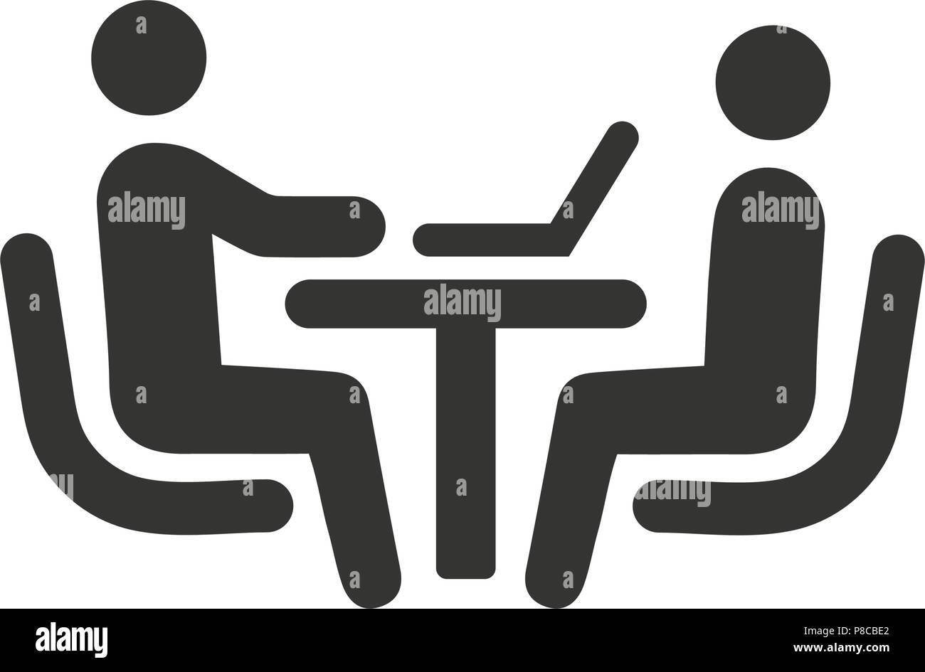 Job Interview Icon Stock Vector Image & Art - Alamy