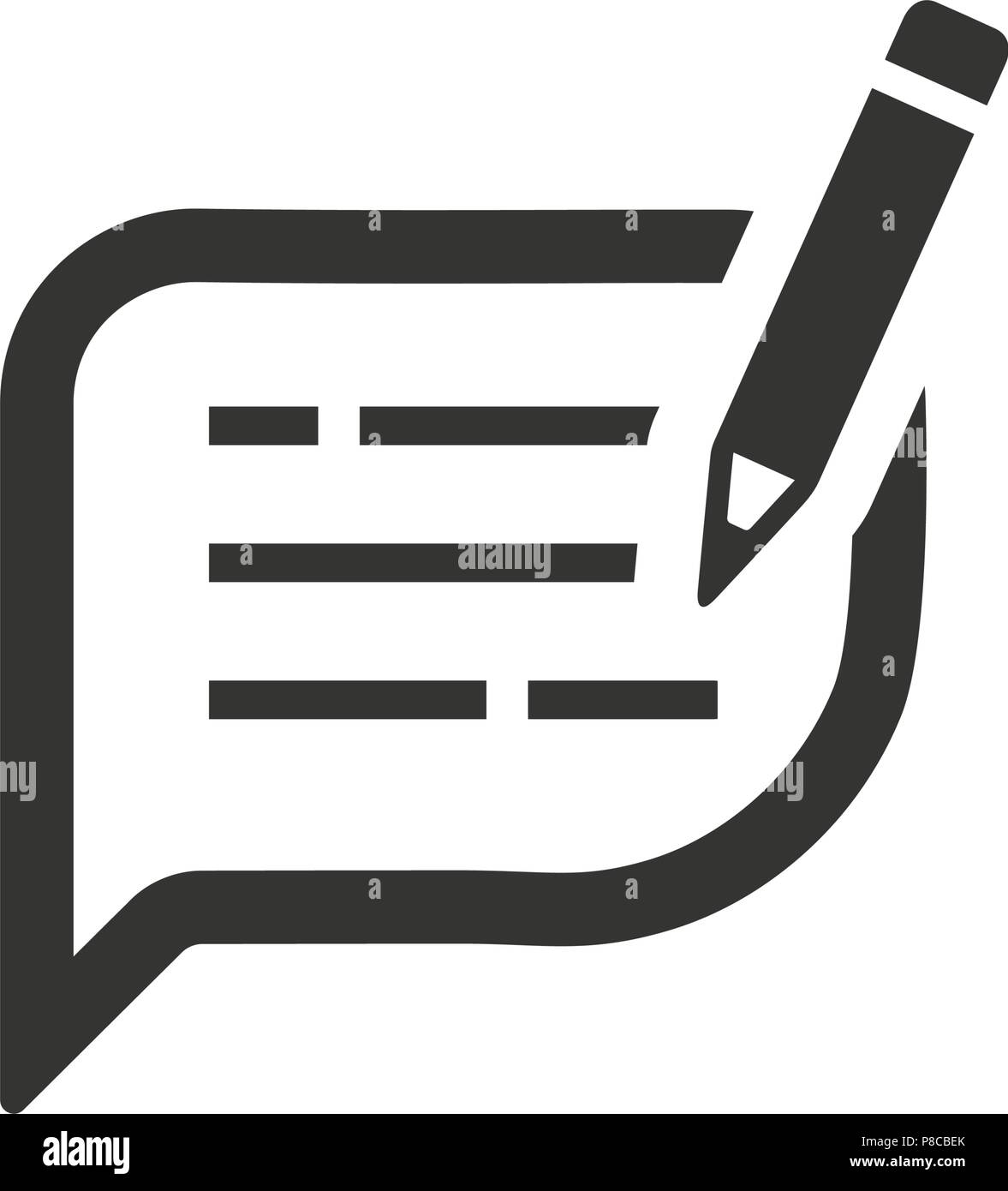 Write Feedback Icon Stock Vector Image & Art - Alamy