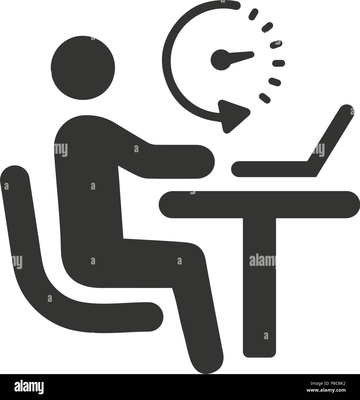 Office Working Icon Stock Vector Image & Art - Alamy