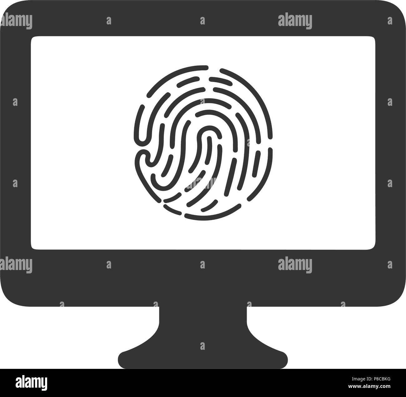 Fingerprint Protection Icon Stock Vector Image & Art - Alamy
