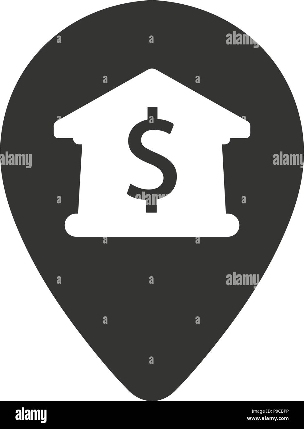 Bank Location Icon Stock Vector Image & Art - Alamy