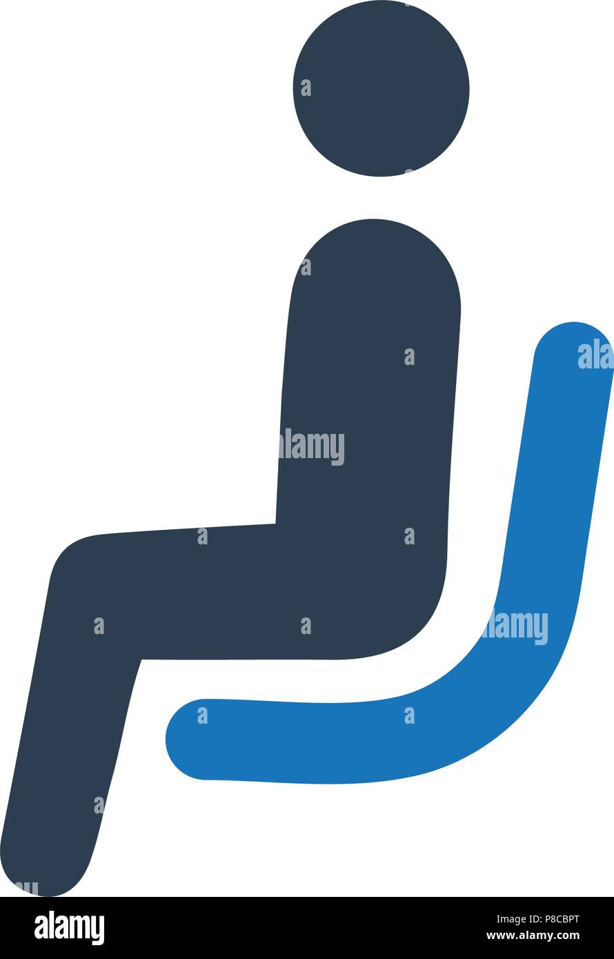 Waiting, Sitting Icon Stock Vector Image & Art - Alamy