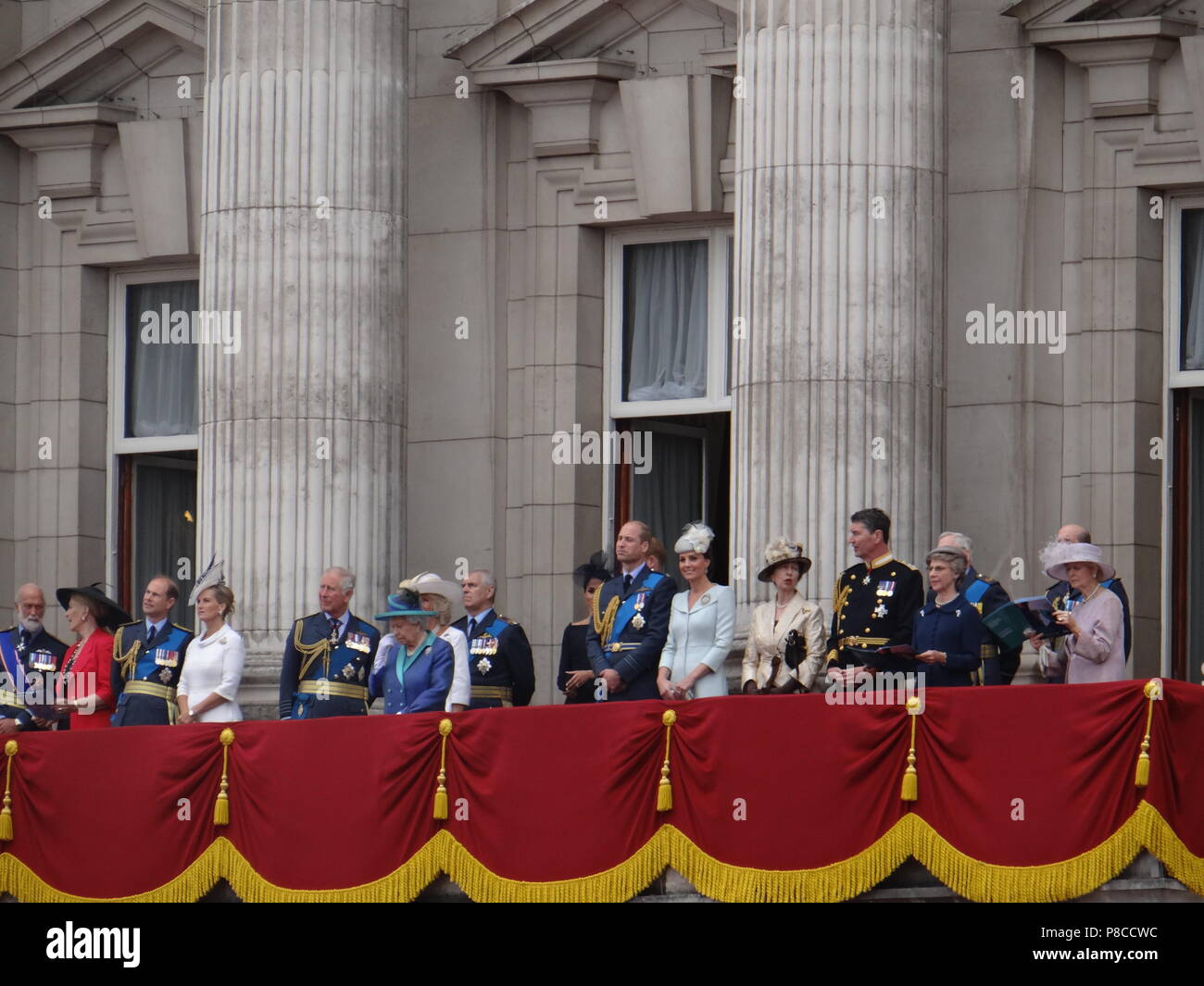 London, UK. 10th July 2018. Royal family watches 100th anniversary of ...