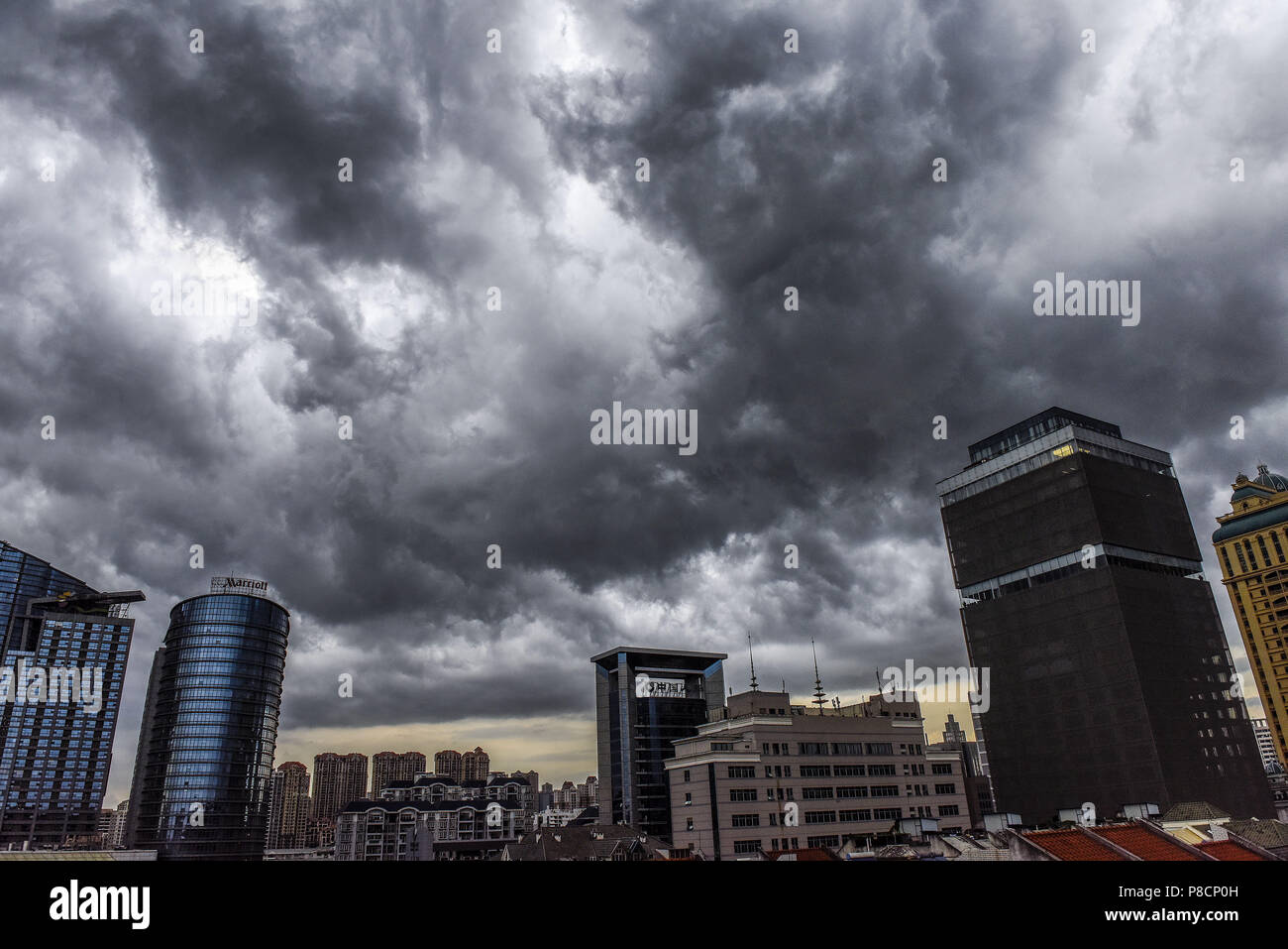 Nannin, Nannin, China. 11th July, 2018. Nanning, CHINA-Black clouds ...