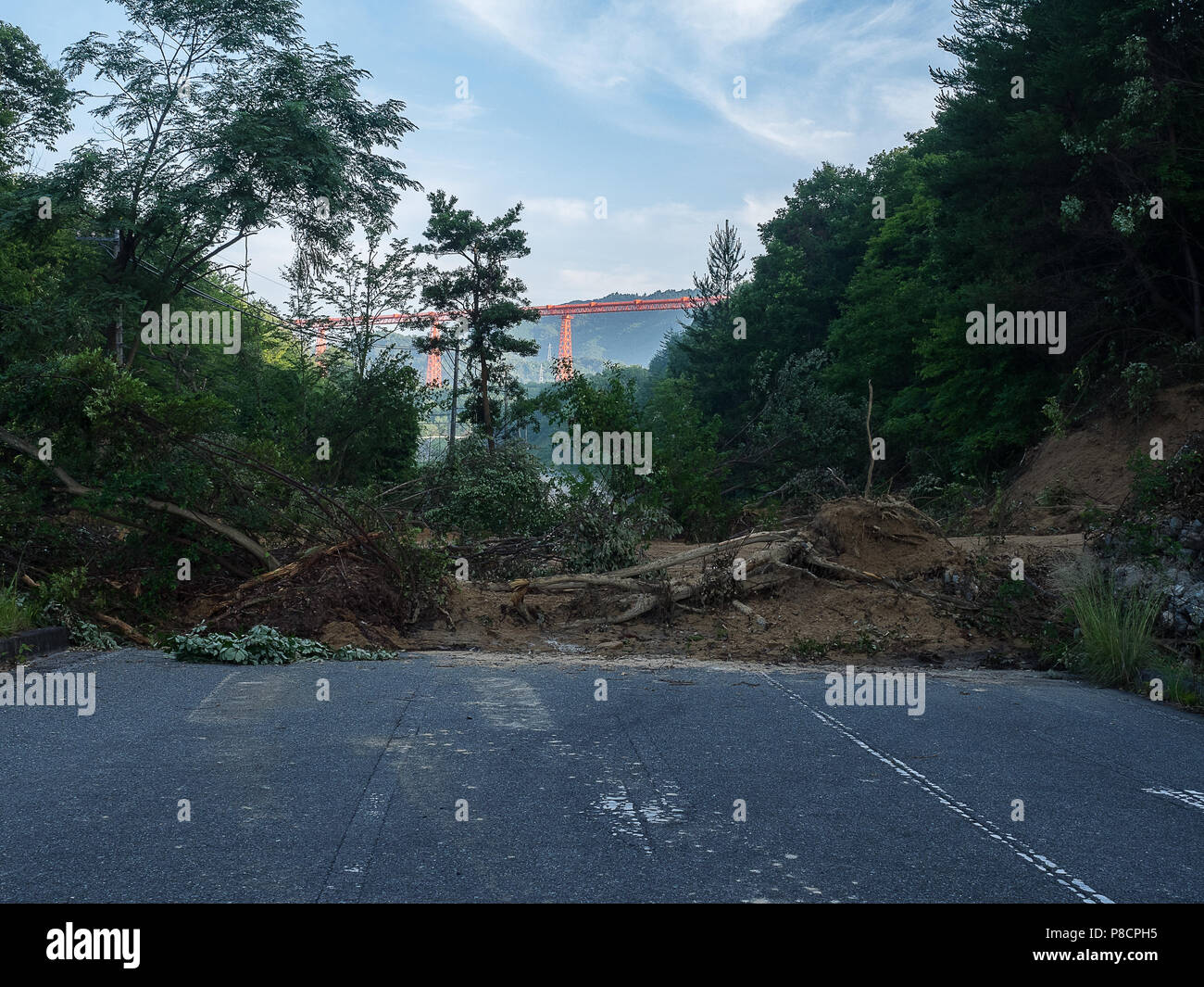 Mihara, Hiroshima, Japan. July 11, 2018, Mihara, Hiroshima Prefecture ...