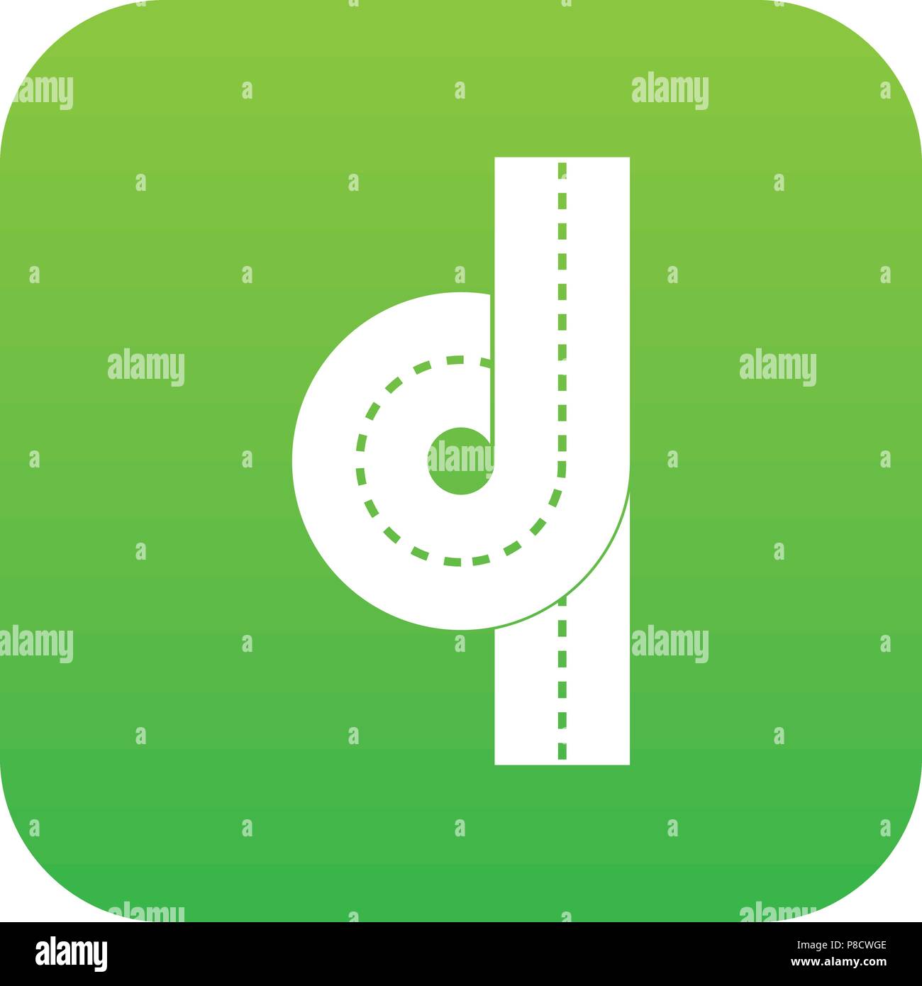 Road junction icon digital green Stock Vector Image & Art - Alamy