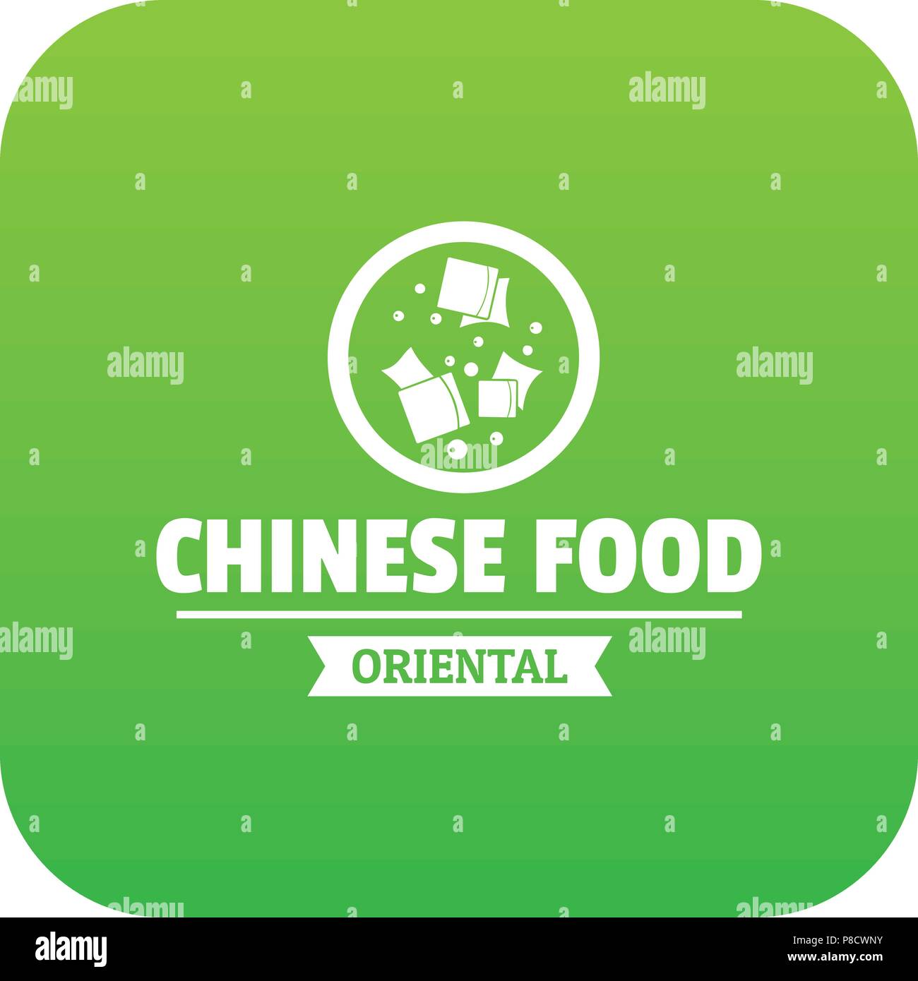 Chinese food icon green vector Stock Vector Image & Art - Alamy