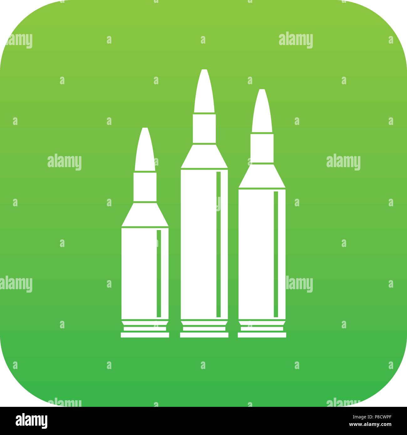 Bullet ammunition icon digital green Stock Vector Image & Art - Alamy