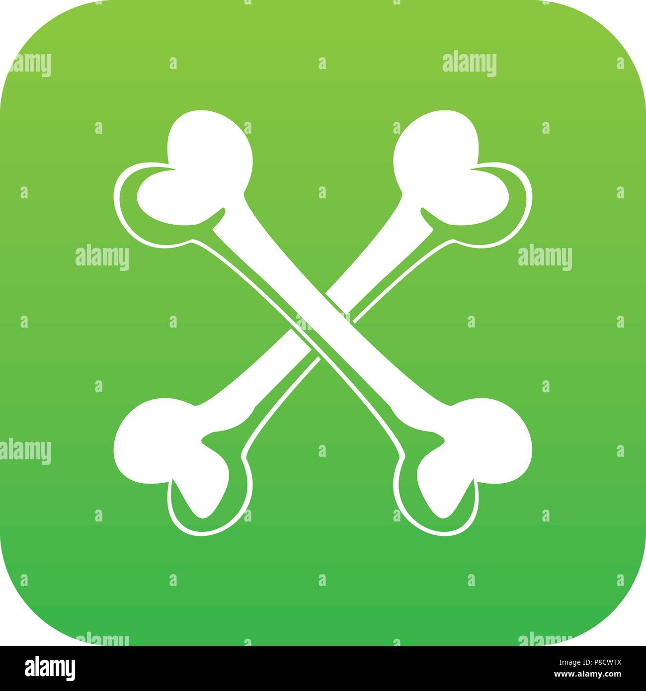 Bone icon green vector Stock Vector Image & Art - Alamy