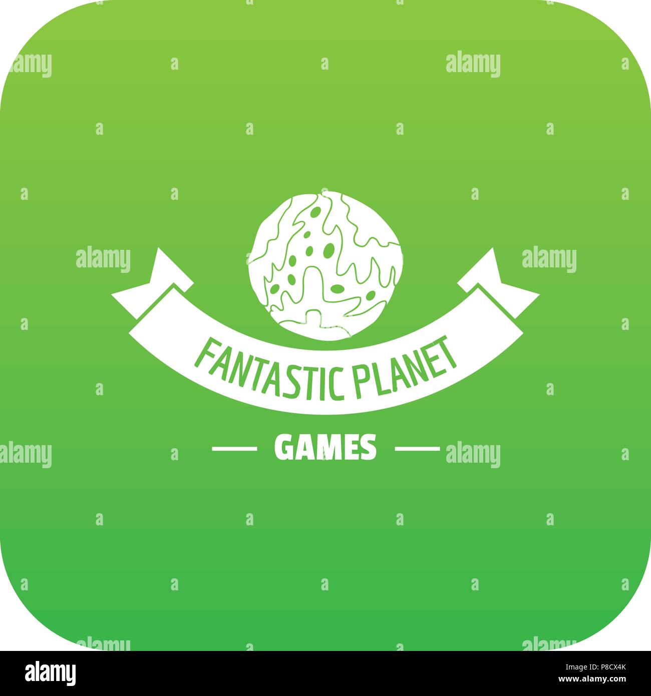 Planet game icon green vector Stock Vector Image & Art - Alamy