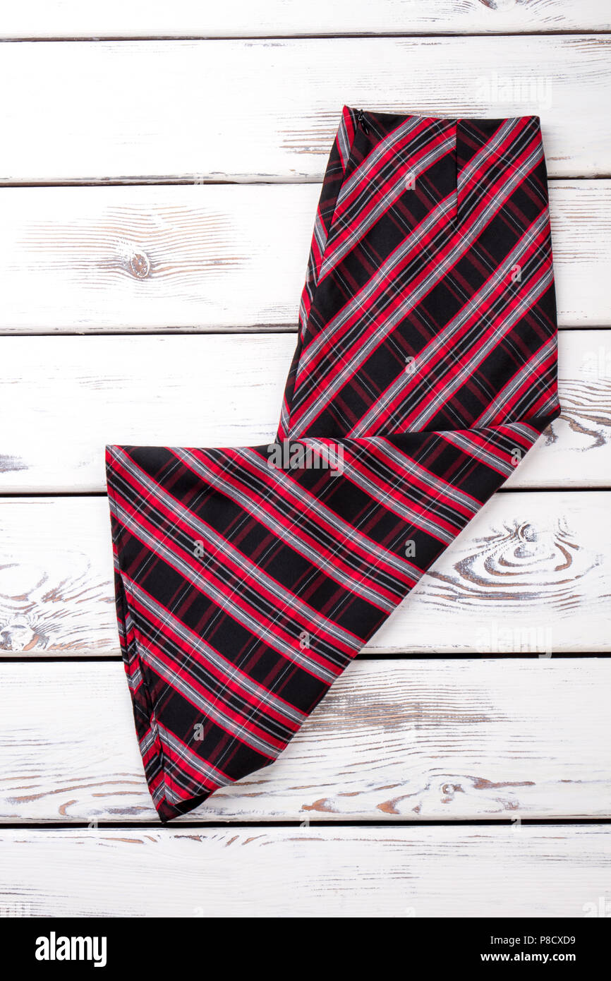 Folded scottish skirt, flat lay Stock Photo - Alamy