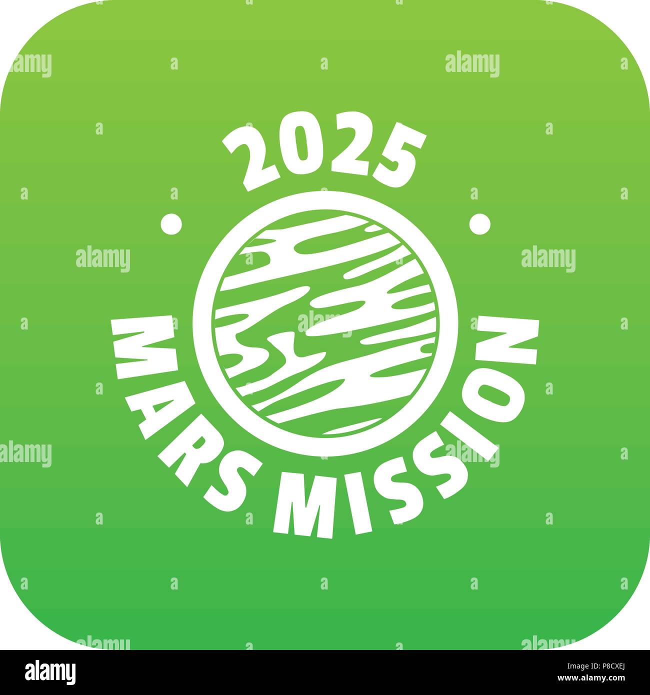 Mars mission icon green vector Stock Vector Image & Art - Alamy