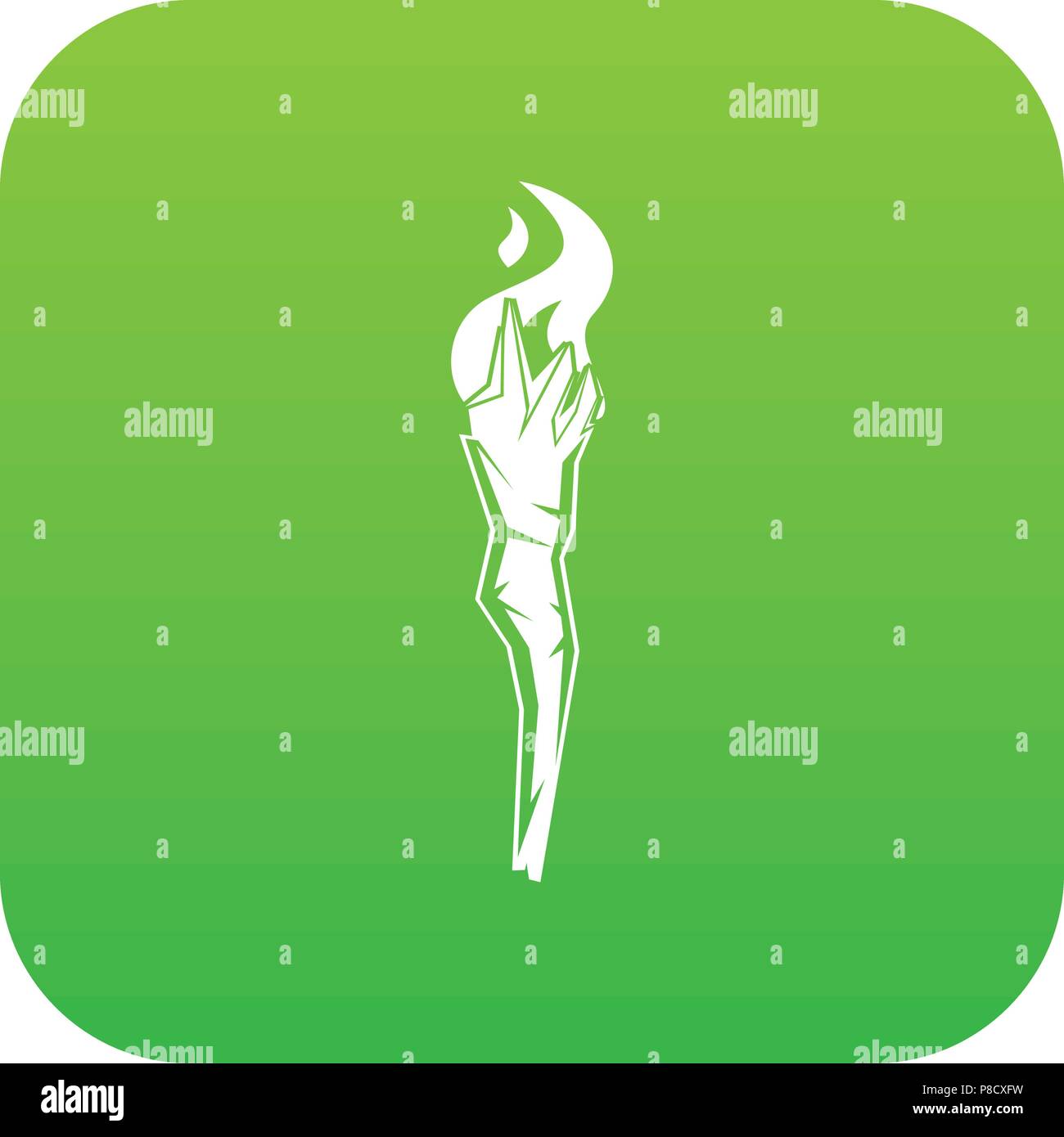 Torch icon green vector Stock Vector Image & Art - Alamy