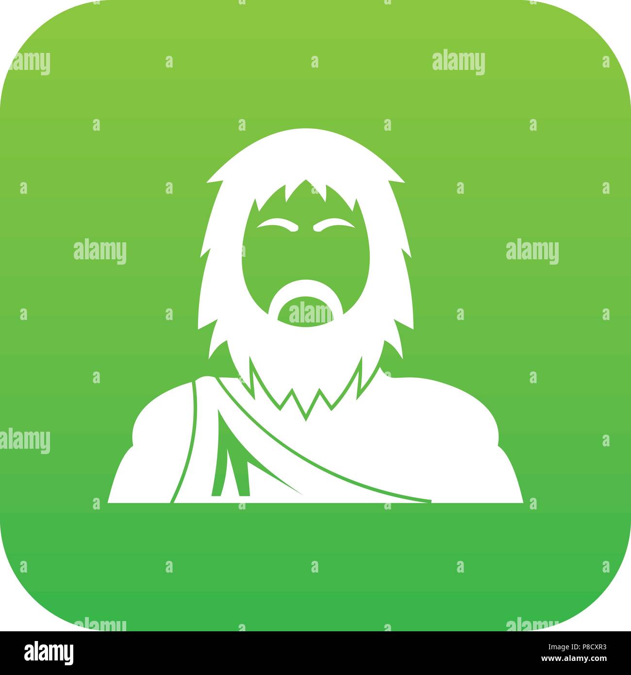 Neanderthal icon green vector Stock Vector Image & Art - Alamy