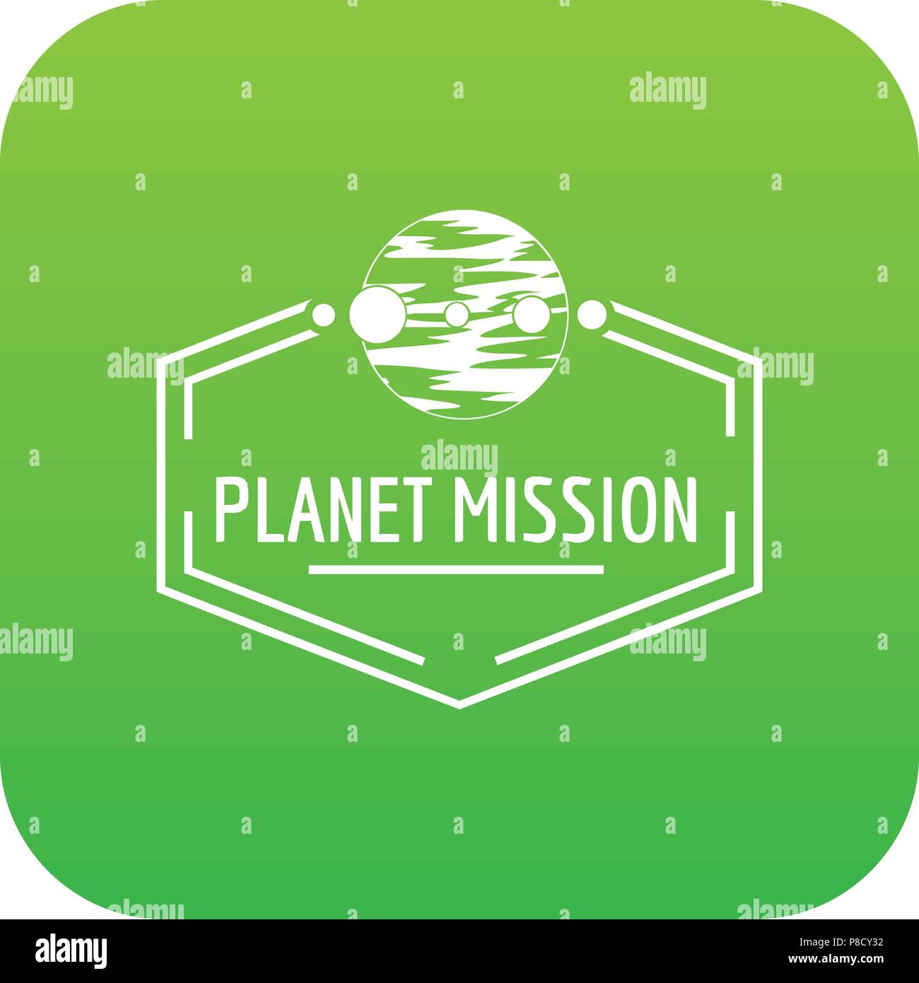 Planet mission icon green vector Stock Vector Image & Art - Alamy