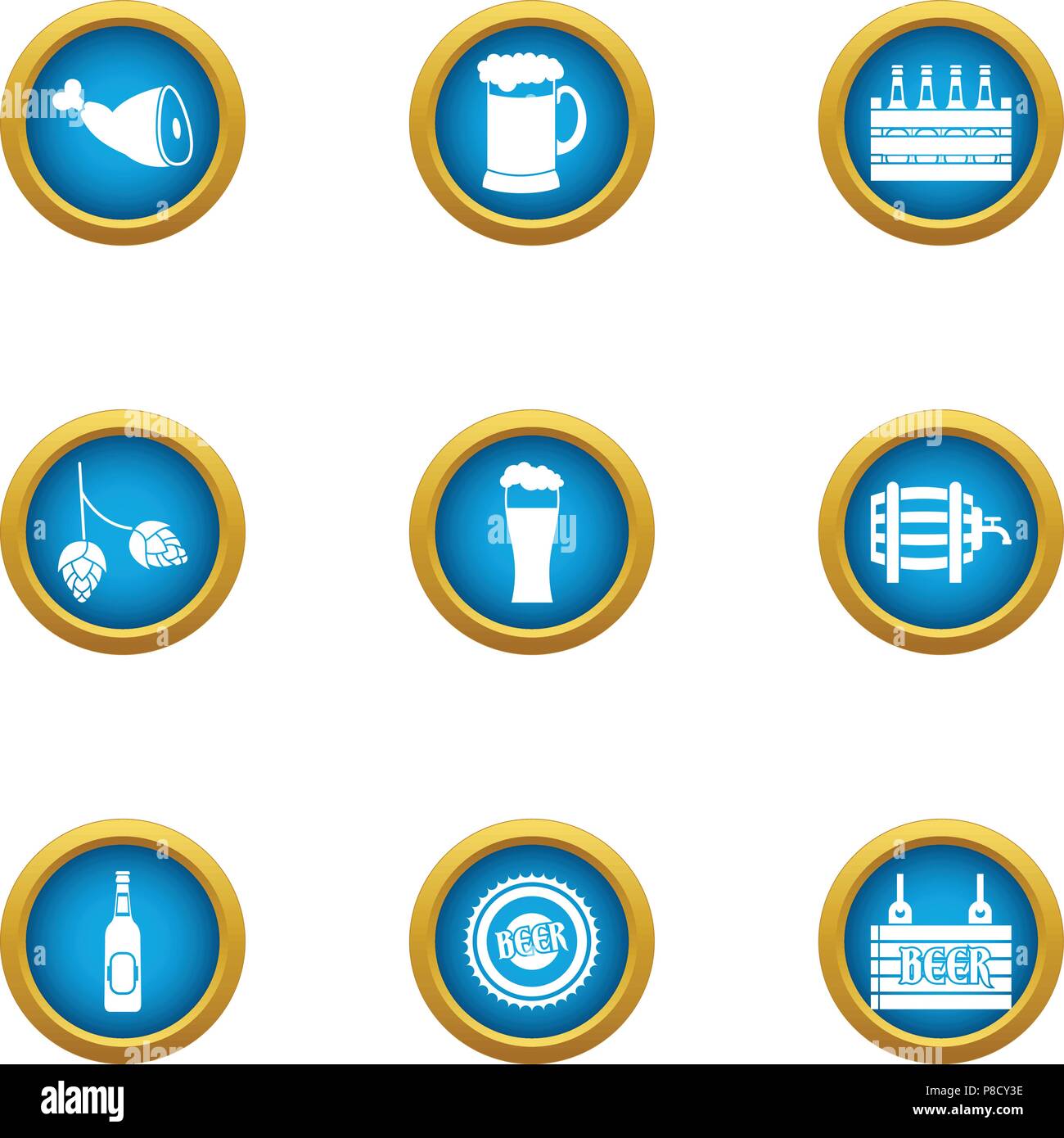 Baltic icons set, flat style Stock Vector Image & Art - Alamy