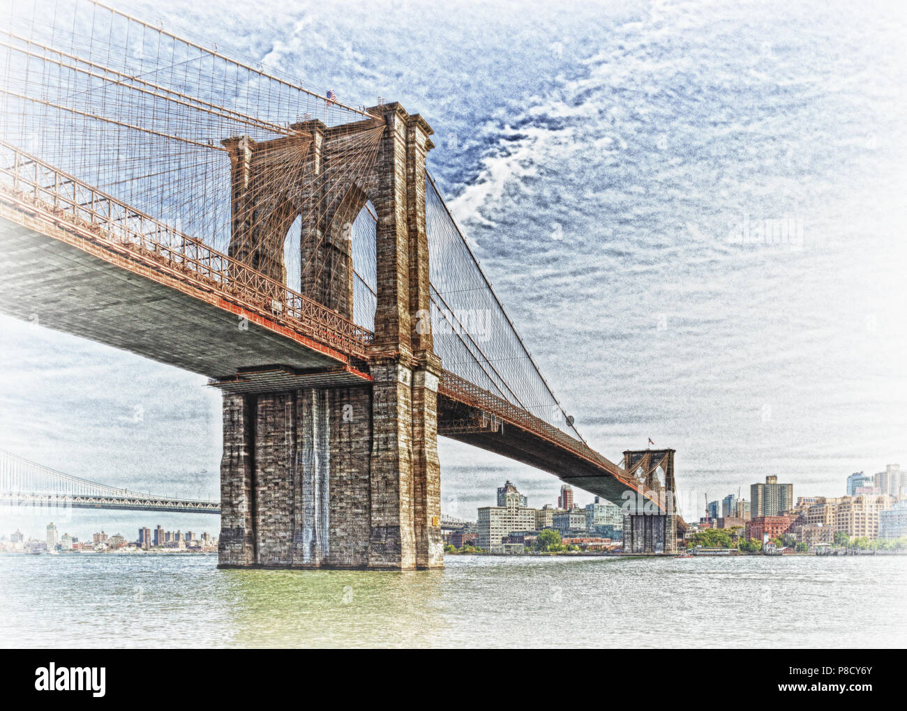 View of Brooklyn Bridge from Manhattan Stock Photo - Alamy