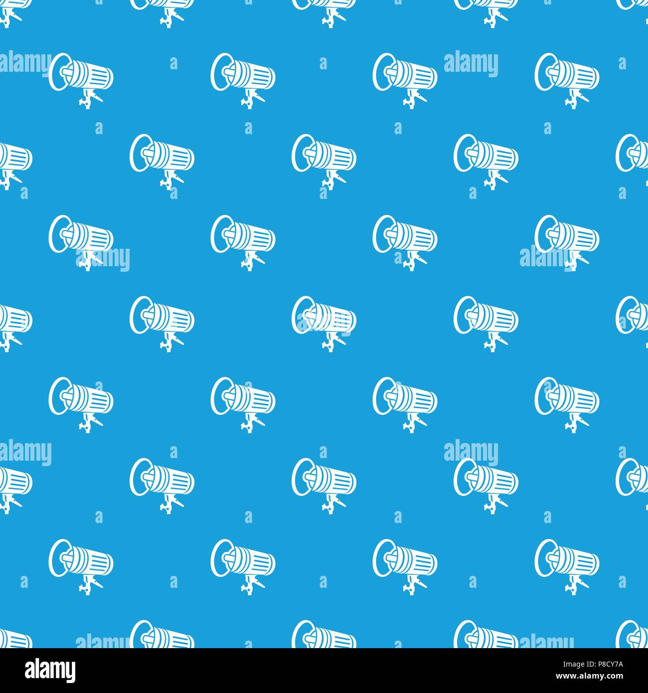 Studio lighting equipment pattern vector seamless blue Stock Vector ...