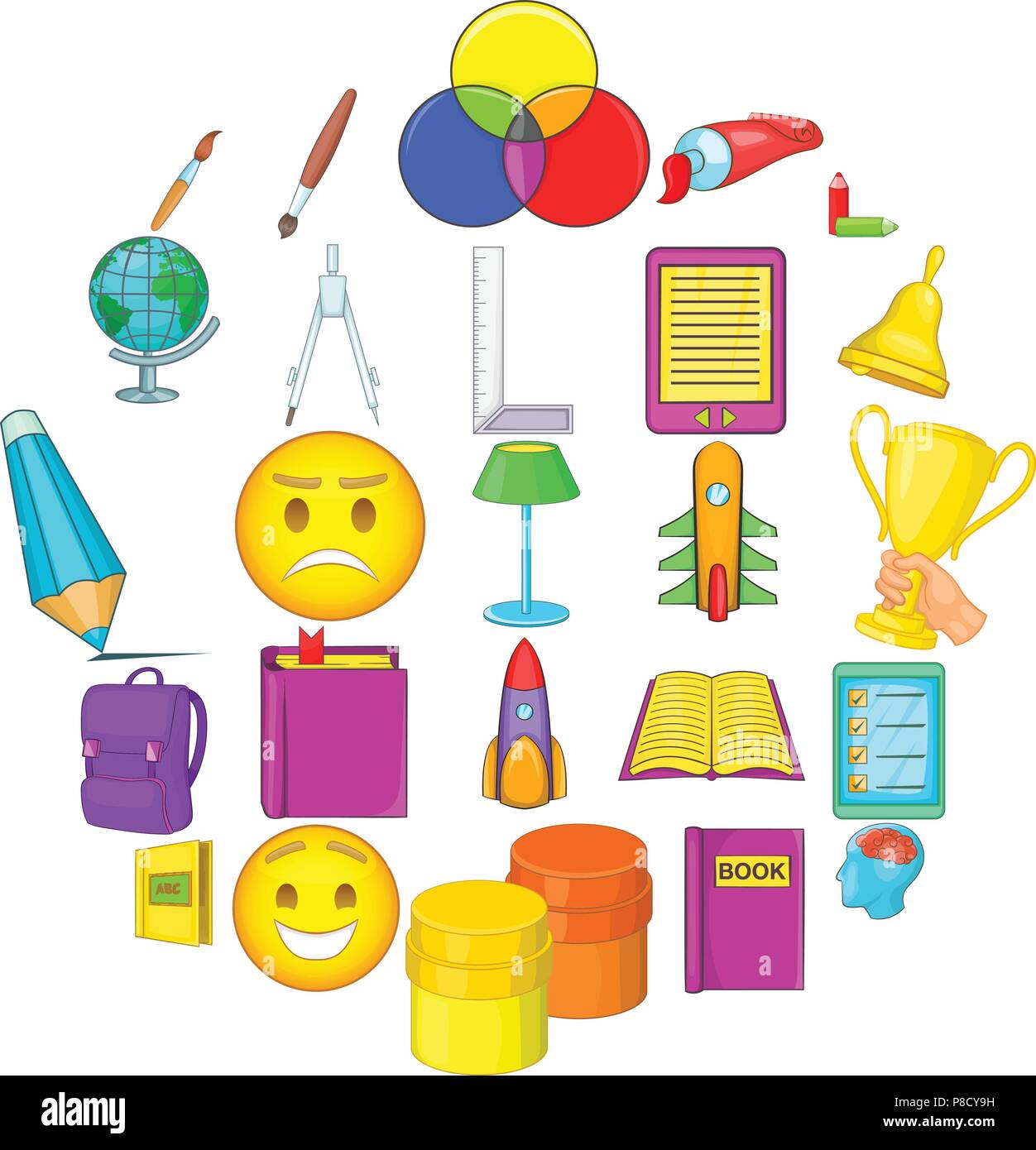 Excellent worker icons set, cartoon style Stock Vector Image & Art - Alamy