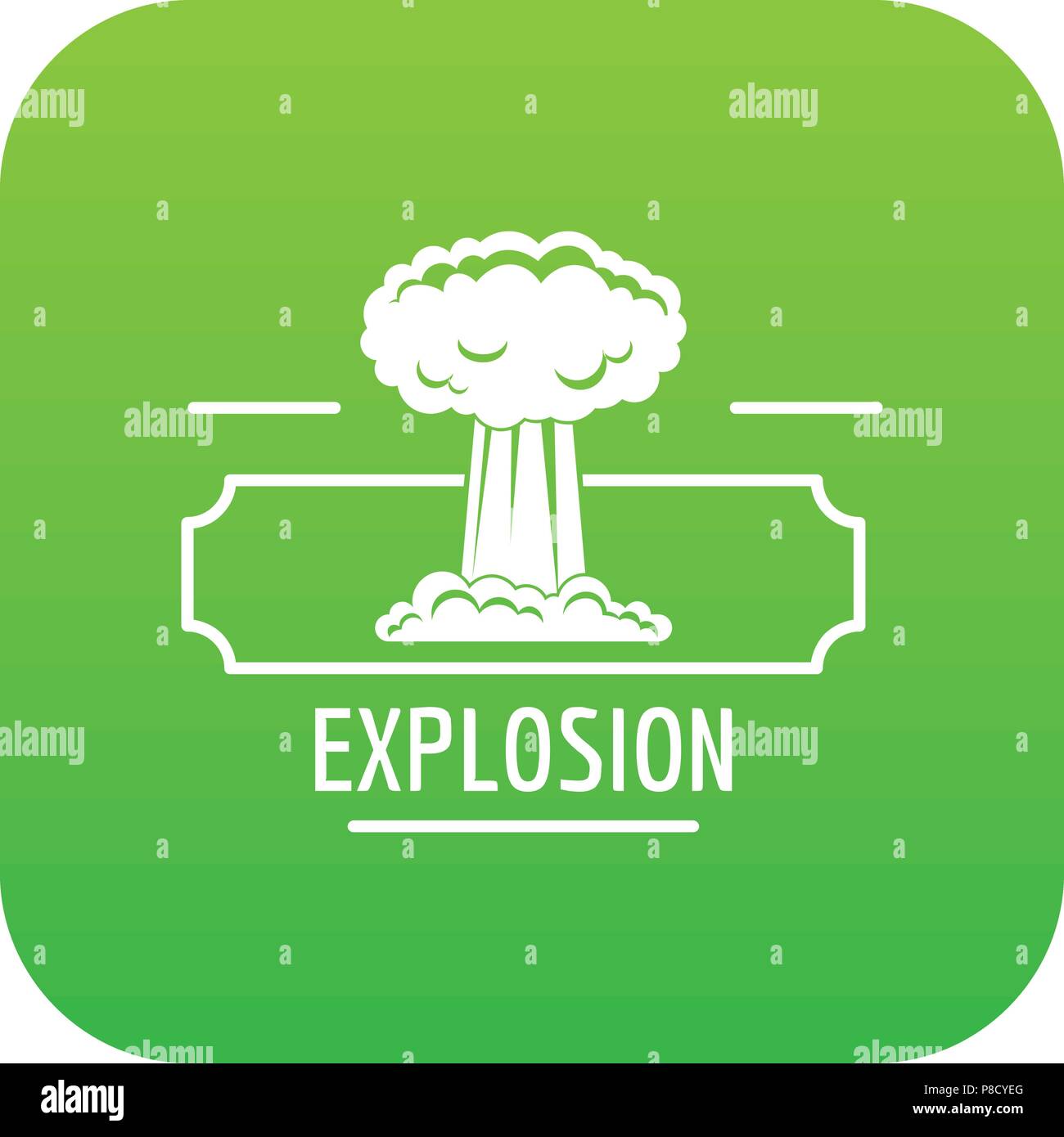 Smoke explosion icon green vector Stock Vector Image & Art - Alamy